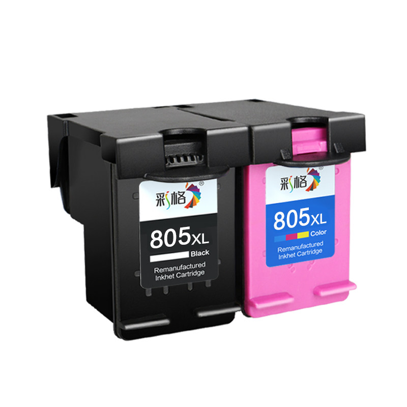 适用惠普805墨盒可加墨HP2720 2722 2723 2729 1212黑色2330 2332彩色dj2721 2700 1210打印机 ...
