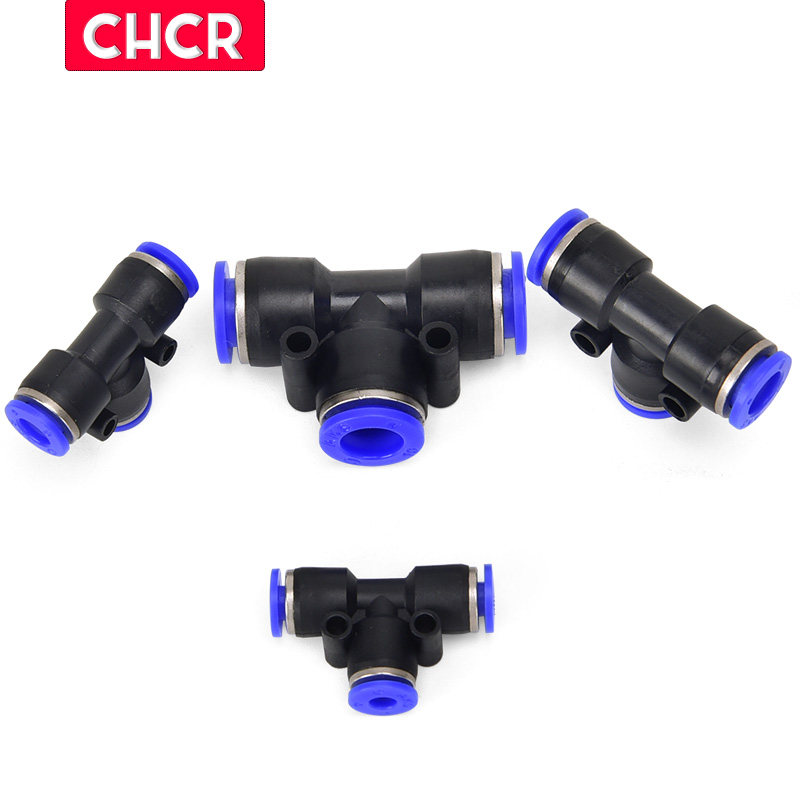 PE气管快速接头/T型三通/PE16/PE12/PE10/PE8/PE6/PE4 MM_虎窝淘