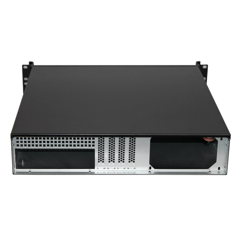 2U机箱450短卧式MATX主板多硬盘位紧凑型工控主机电脑服务器外壳_虎窝淘