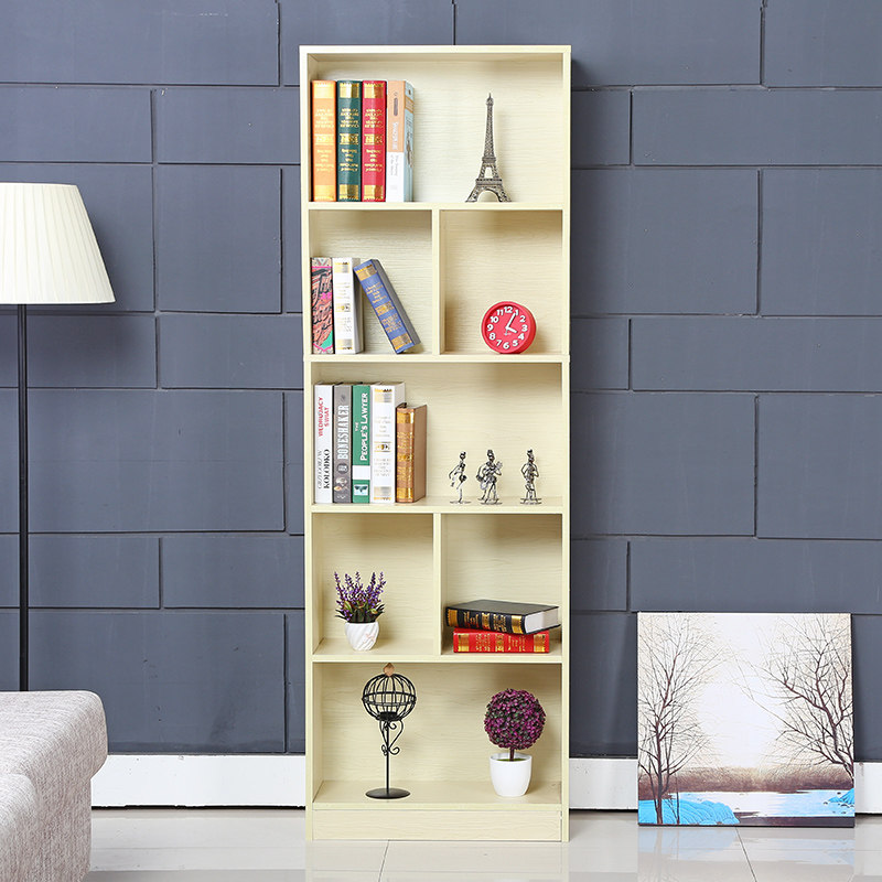 简易书柜学生小书架格架儿童储物架落地置物架组合书架木质可定制_虎窝淘