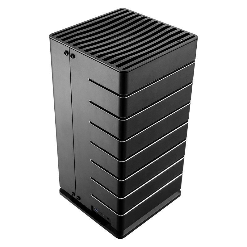 ABEE RS07全铝机箱银色黑色CNC 3D高光面板 ITX机箱垂直风道_虎窝淘