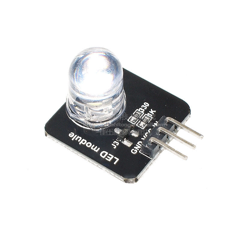10mm发光模块 LED灯传感器发光二极管指示灯白电子积木_虎窝淘