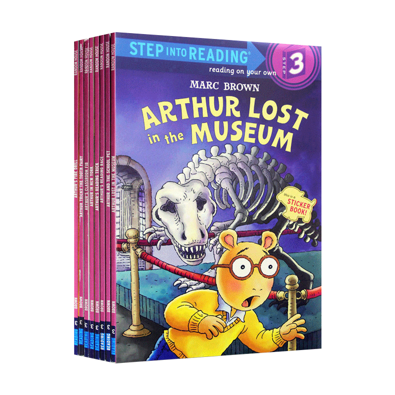 美国企鹅兰登经典分级读物第三阶段亚瑟系列8册英文原版 Step Into Reading 3 Arthur's英文版书进口原版英语书籍正版_虎窝淘