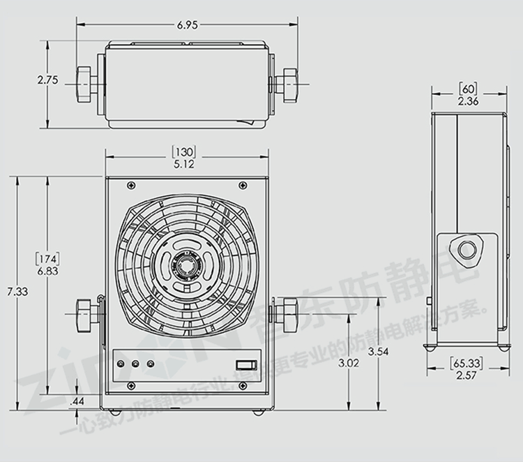 原装进口SIMCO-ION 6832离子风机电子工业消除静电思美高离子风扇_虎窝淘
