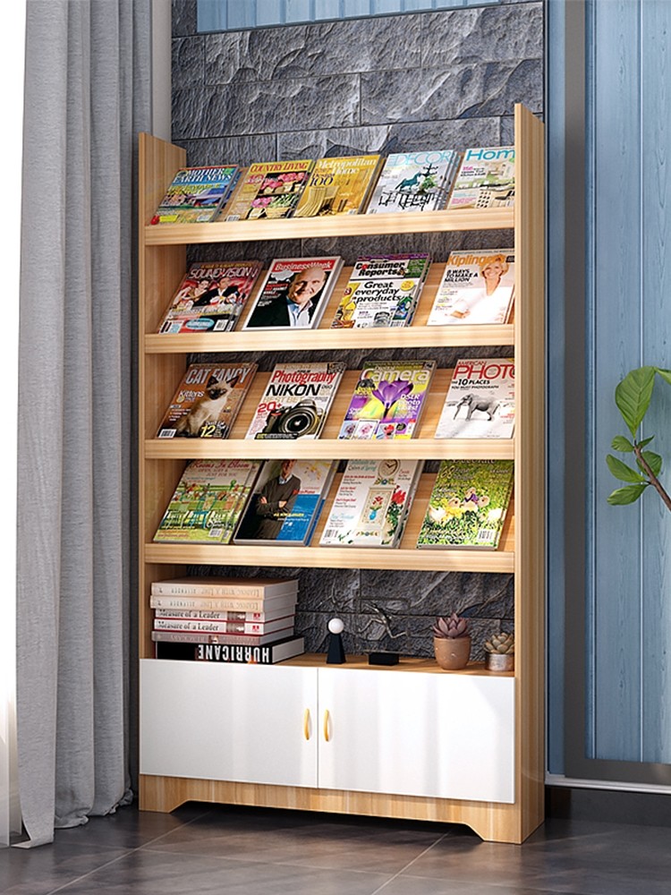 简易落地书架报刊架杂志架宣传资料展示架儿童绘本架陈列柜收纳架_虎窝淘