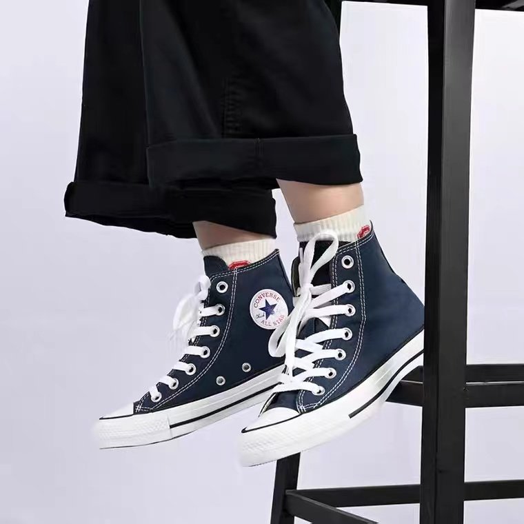 CONVERSE匡威All Star经典常青款黑白高低帮帆布鞋101010 101009_虎窝淘