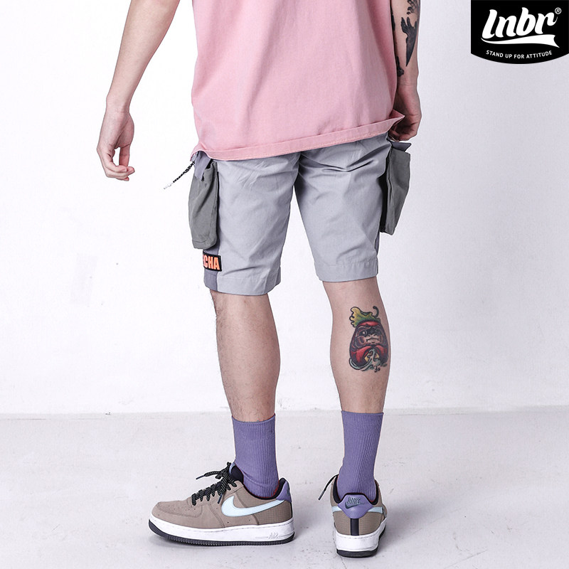 LNBR新款立体口袋工装短裤宽松休闲五分裤加大码潮牌_虎窝淘