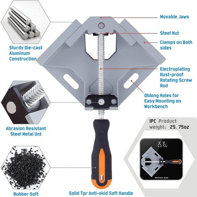90-Degree Angle Clamp, For Woodworking Clamps, Bench Clamps_虎窝淘