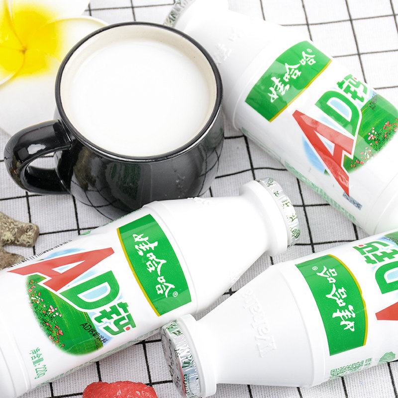 娃哈哈AD钙奶220ml*4大瓶哇哈哈儿童饮料早餐奶8090后怀旧零食_虎窝淘