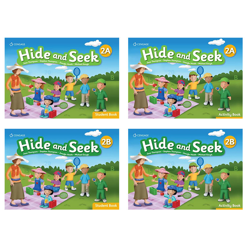 【自营】美国国家地理Hide and seek 1/2/3/A/B级别英文原版零基础3-6岁学前幼儿英语教材语言表达科学艺术培养幼儿园英语_虎窝淘
