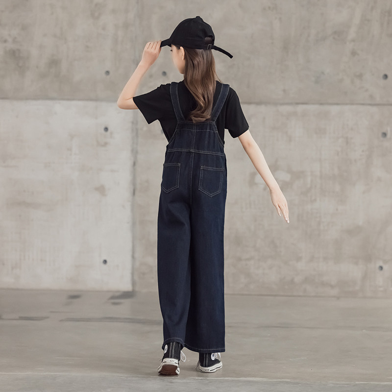 女童套装时尚时髦背带裤洋气11小女孩夏装13岁2023新款儿童两件套_虎窝淘