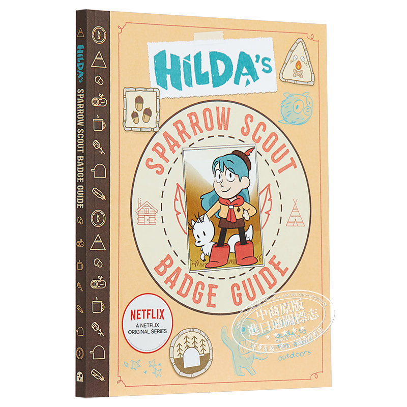 Hilda’s Sparrow Scout Badge Guide希尔达的童子军徽章指南漫画原著精品绘本儿童漫画小说文学英文原版 7-12岁_虎窝淘