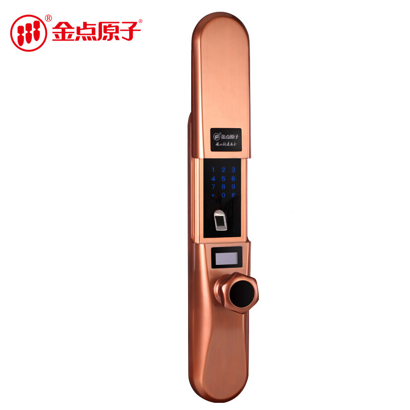 金点原子欧式指纹锁家用防盗门智能锁密码锁大门电子锁质保三年_虎窝淘
