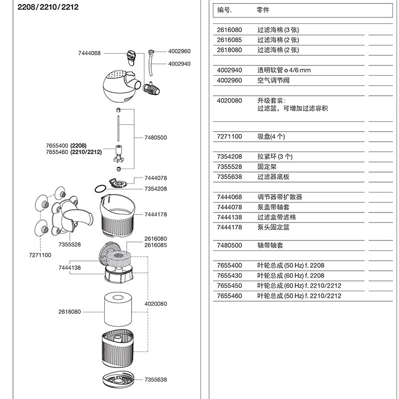EHEIM德国伊罕鱼缸内置过滤器超能球过滤篮底板固定架原装配件_虎窝淘
