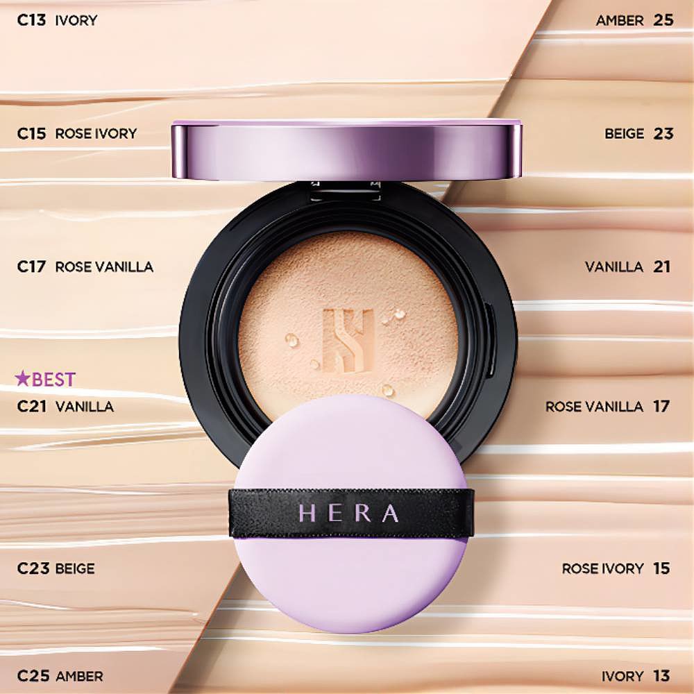 韩国直邮HERA赫妍赫拉气垫粉底液bb霜卓然无瑕致润遮瑕保湿控油_虎窝淘