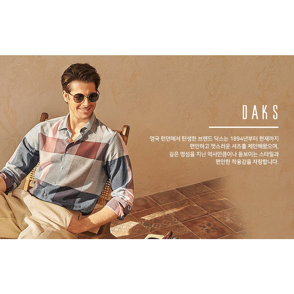 韩国直邮Daks T恤 23S/S/配色/Solid/短袖/DJS3SHDS301-B1_虎窝淘