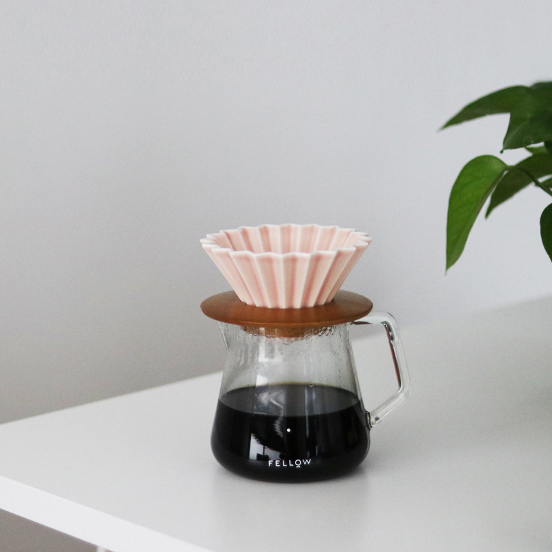 FELLOW简约手冲套组ORIGAMI折纸滤杯S号单层玻璃透明分享壶500ml_虎窝淘