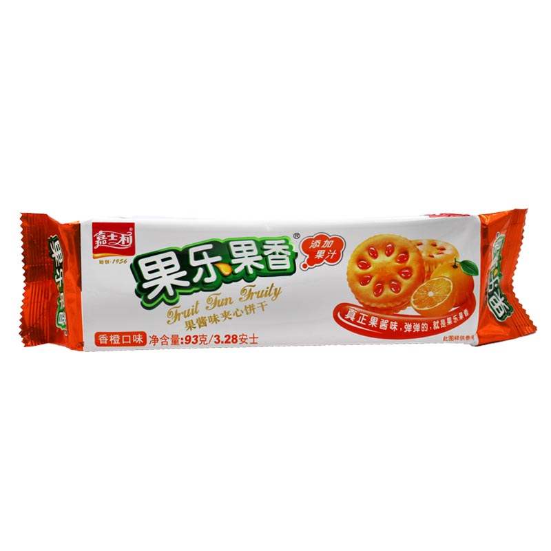嘉士利果乐果香果酱夹心饼干93g*3包橙草蓝莓早餐下午茶零食包装_虎窝淘