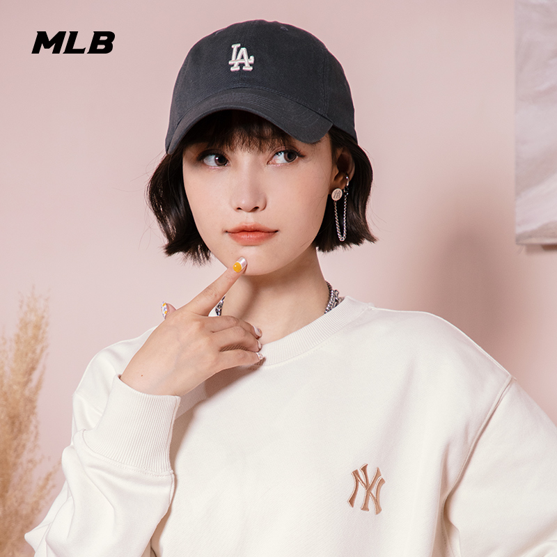 MLB官方虞书欣同款男女情侣棒球帽美拉德休闲鸭舌帽遮阳冬季CP77_虎窝淘