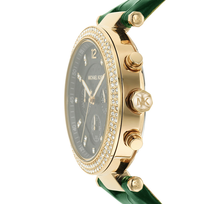 MICHAEL KORS三眼时尚复古绿简约优雅气质手表女MK6985_虎窝淘