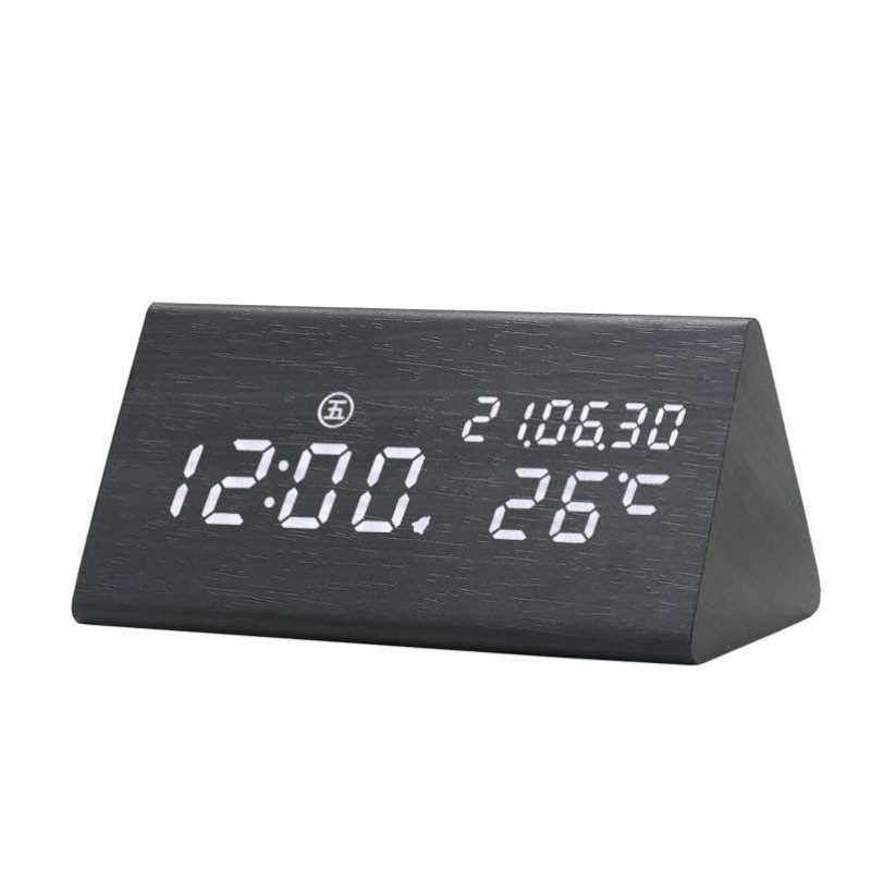 网红数字时钟桌面摆件静音床头卧室ins电子闹钟学生用简约小女生_虎窝淘