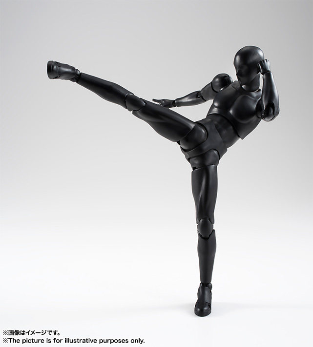 万代 SHF黑色男素体 BODY KUN普通版美术绘画参考可动手办_虎窝淘