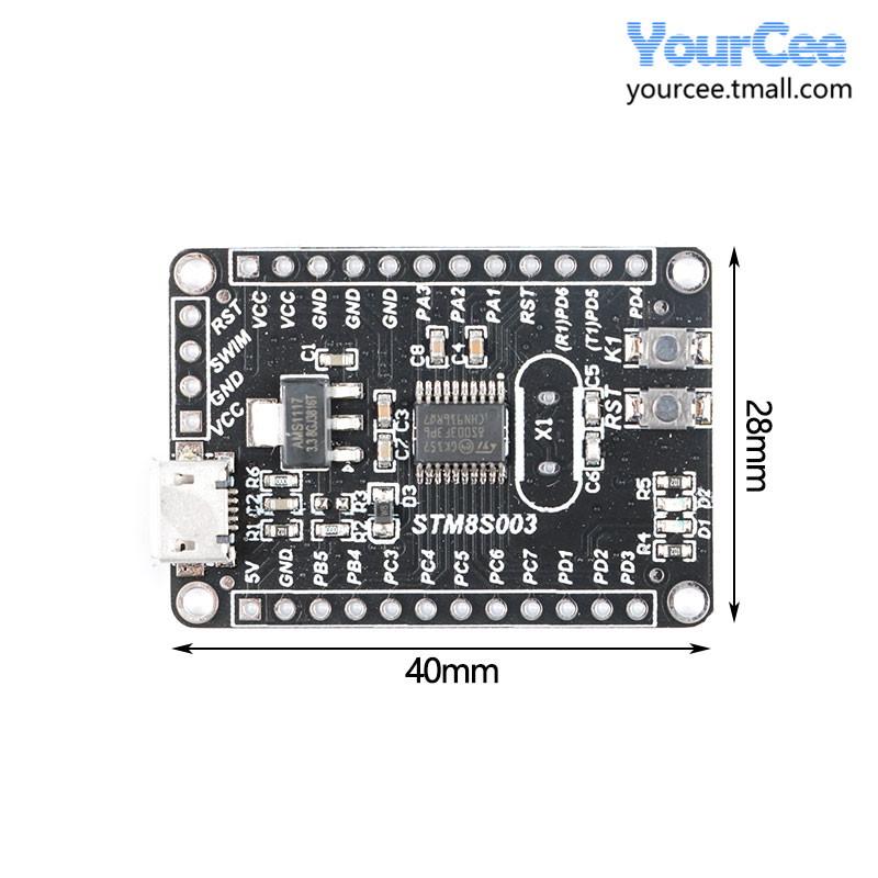STM8S003F3P6核心板 STM8小系统开发板仿真调试 IO引出 3.3-5V_虎窝淘