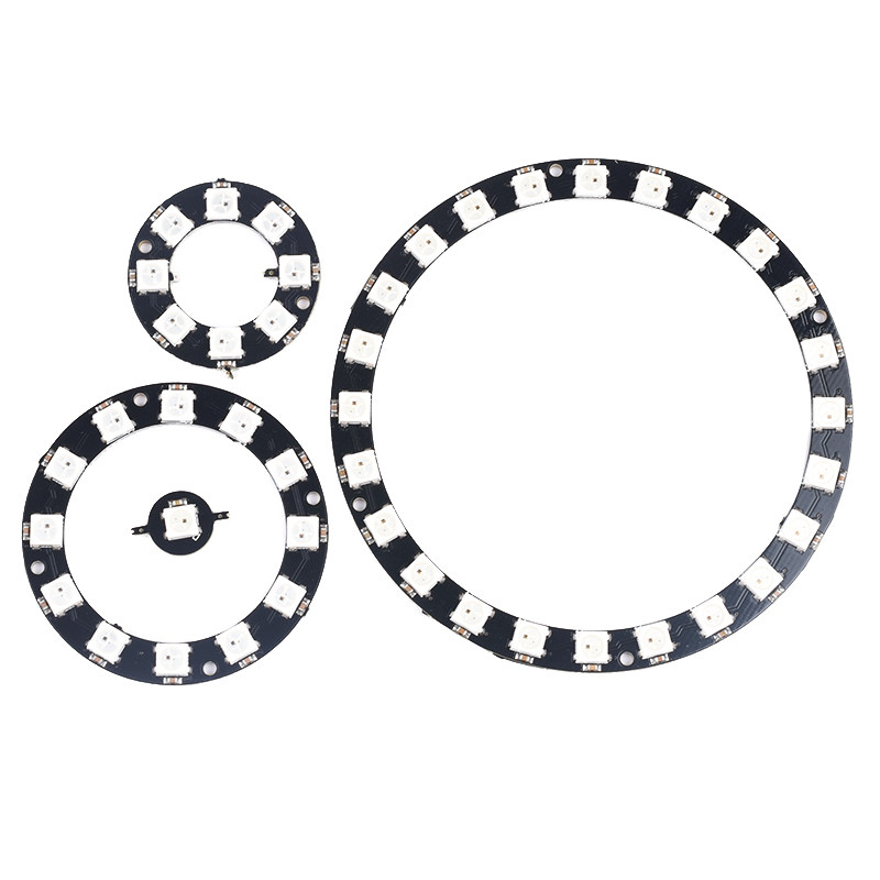 LED内置全彩驱动幻彩灯开发板模块WS2812 5050 RGB方形圆形LED灯_虎窝淘