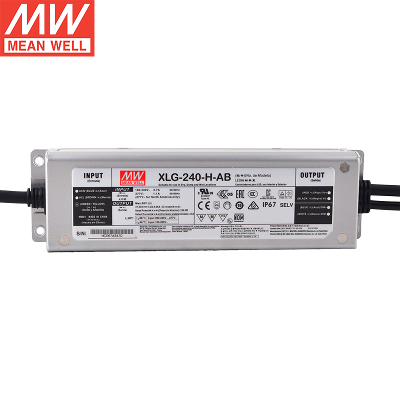 239.6W台湾明纬XLG-240-H-AB三合一调光防水4900mA可调_虎窝淘