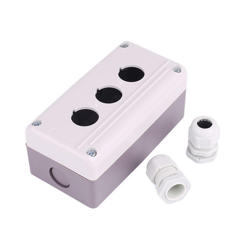 正泰按钮盒NPH1 1孔2 3位空按钮开关盒防水按钮盒安装孔径22mm_虎窝淘