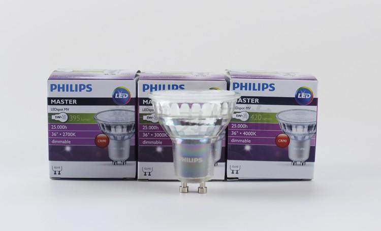 飞利浦GU10灯杯LED射灯小灯泡台灯卡口220V插脚水晶灯灯泡白黄光_虎窝淘