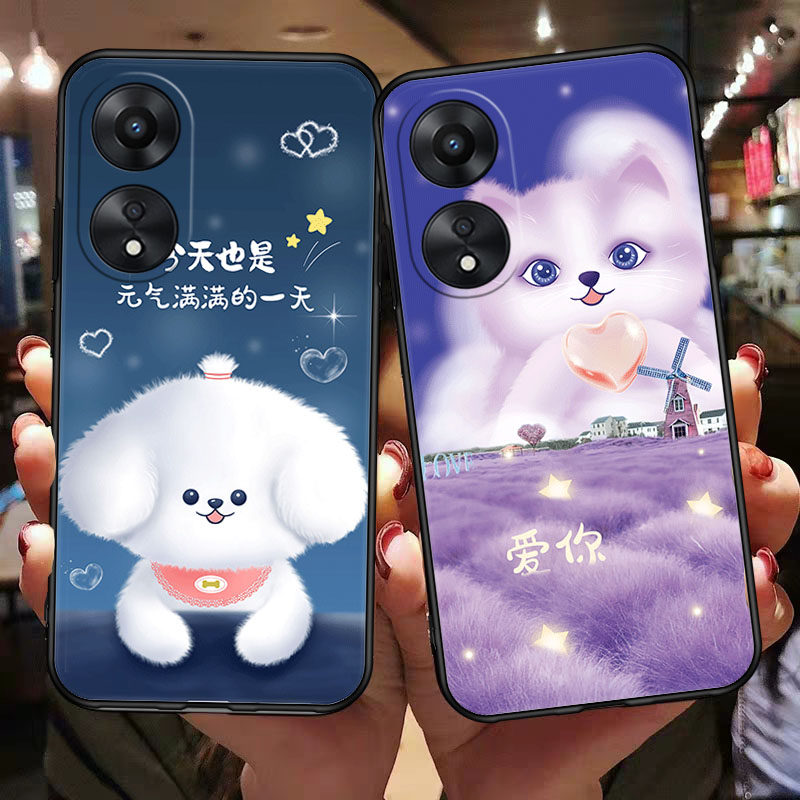 适用OPPOPHJ110手机壳OPPO A58带支架OPPOA585G保护套phj110时尚0pp0ra58男女外壳vivoa58可爱as8防 ...