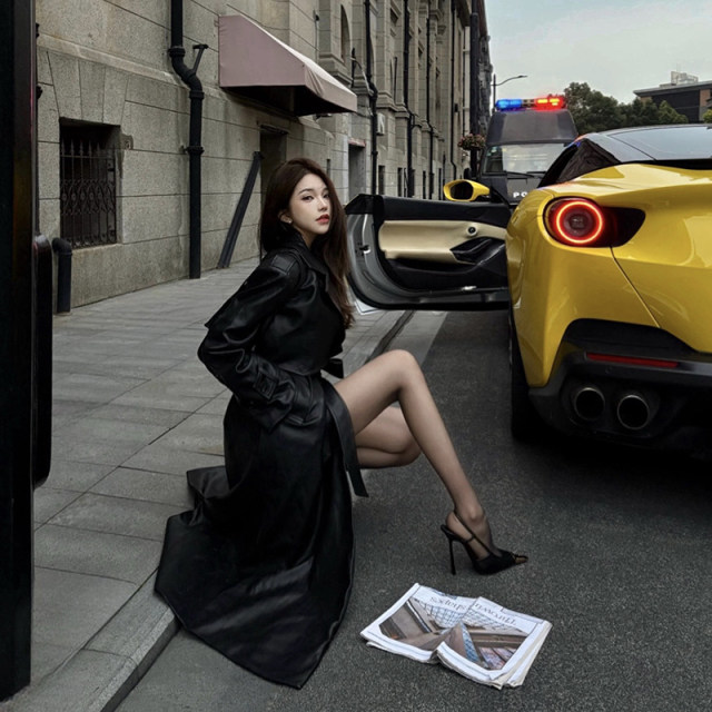 Pickrui Rui Brother Modern Heroic Black Classic Pluser Troubled Trench ...