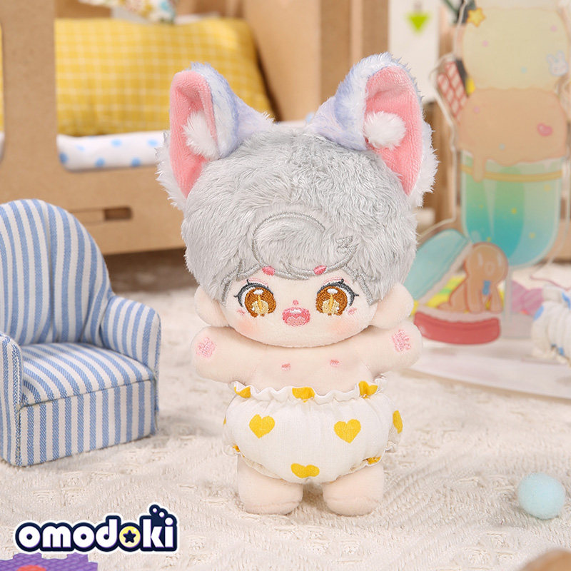 omodoki原创现货10cm棉花娃娃可爱娃衣桃心面包裤无属性娃娃衣服_虎窝淘