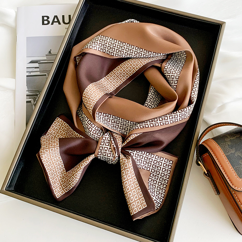 长条小丝巾女韩版平角百搭春夏款洋气时尚领巾搭配衬衫绑包包围巾_虎窝淘