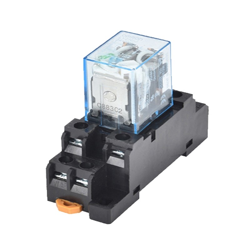 LY2NJ小型中间继电器MY4NJ8脚14小脚交流AC220V2开2闭电磁10A_虎窝淘