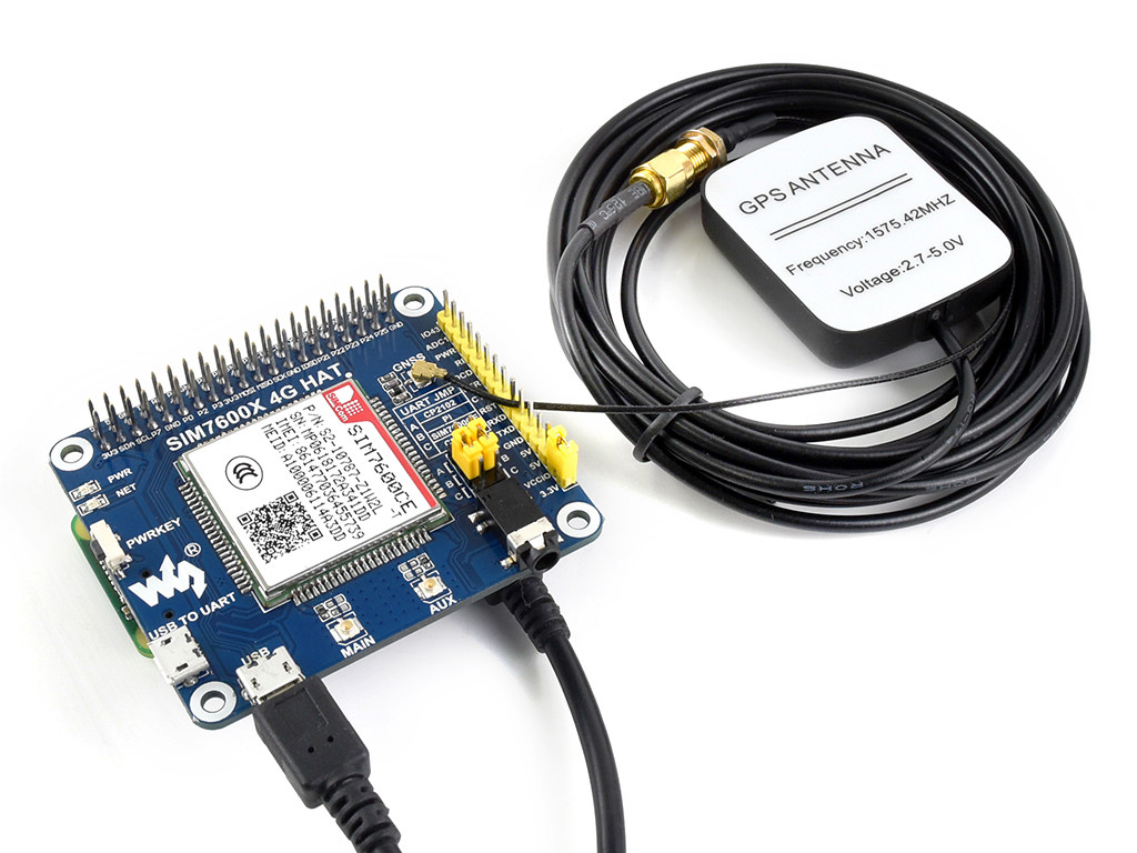 树莓派4B/3B+/Zero W SIM7600CE 4G/3G/2G通信扩展板GNSS定位模块_虎窝淘