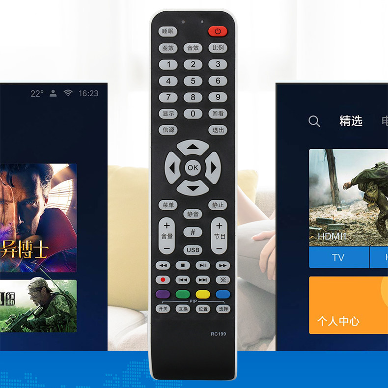 满酷玛遥控器适用于王牌 TCL电视机遥控器RC199 L32M9 L32E9直接使用_虎窝淘