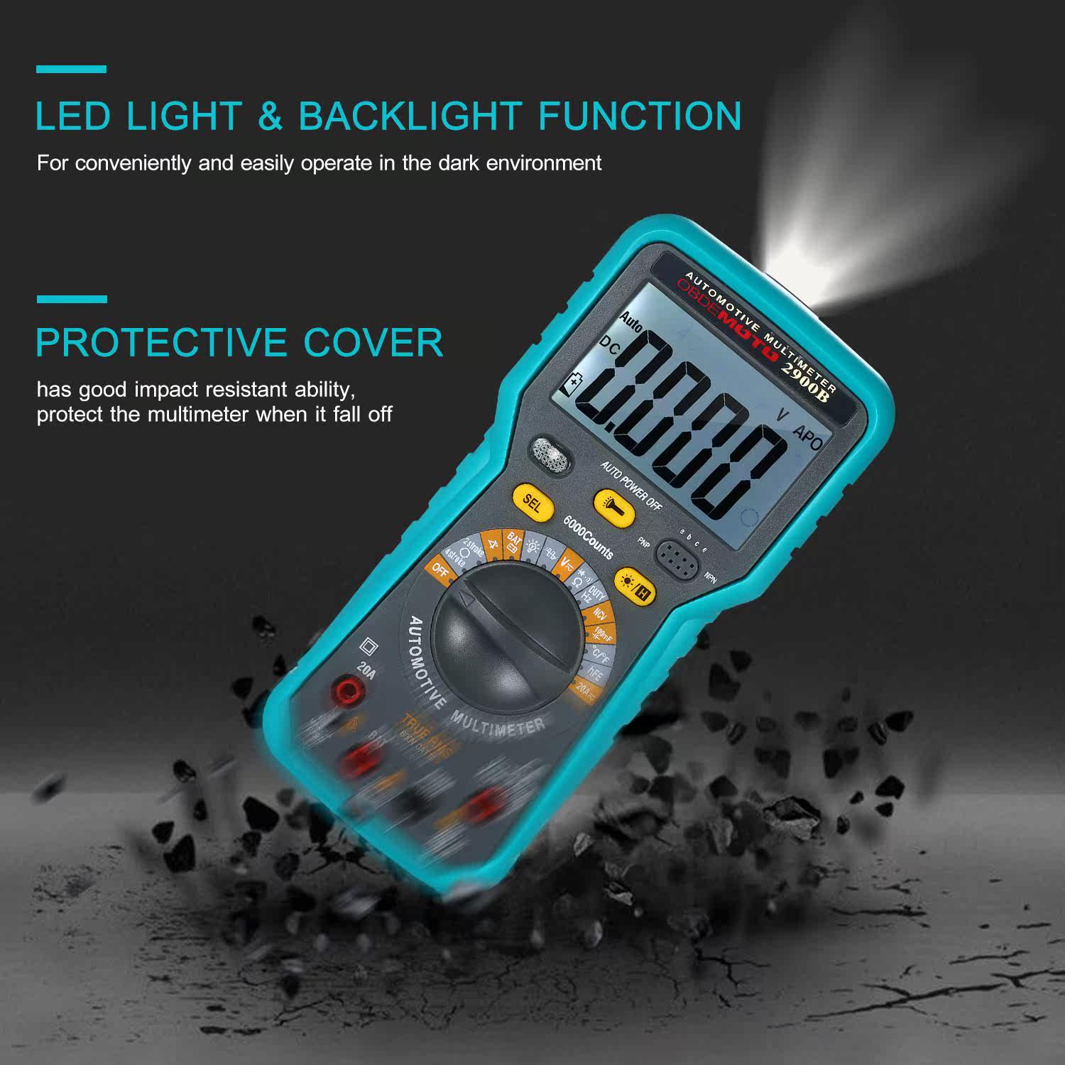 Professional Automotive Digital Multimeter Tester 6000 Count_虎窝淘