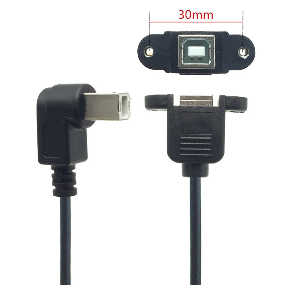 1PCS Right Angle USB Type B male to USB B female Printer Pa_虎窝淘