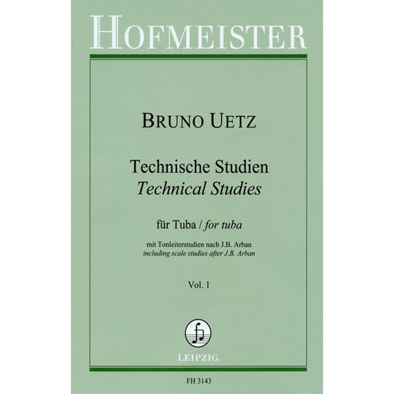 大号技巧练习曲集卷一乌兹德国霍夫曼斯特原版乐谱书 Bruno Uetz Technical Studies for Tuba FH3143_虎窝淘
