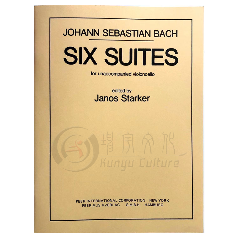 巴赫六首无伴奏大提琴组曲斯塔克编订 Peermusic Classical原版进口乐谱书 Bach 6 Suites for Cello ...