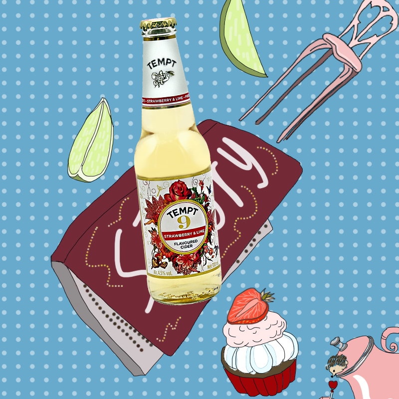 6瓶丹麦啤酒诱惑9号TEMPT Cider No.9草莓酸橙味露酒330ml_虎窝淘
