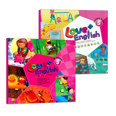 原版进口 新版点读版Love+ English 5级别套装幼儿园英文启蒙教材爱加美语幼儿英语教材3-6岁初级幼儿英语培训 顺丰