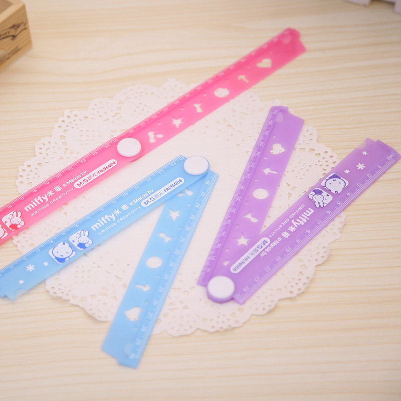 晨光尺子小学生文具直尺带波浪线儿童可爱折叠尺15cm20厘米小学一二三年级考试用彩色塑料多功能测量刻度格尺_虎窝淘