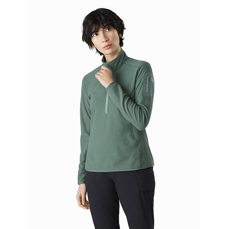 ARCTERYX/始祖鸟DELTA LT ZIP NECK女款轻薄立领速干抓绒衣23138_虎窝淘