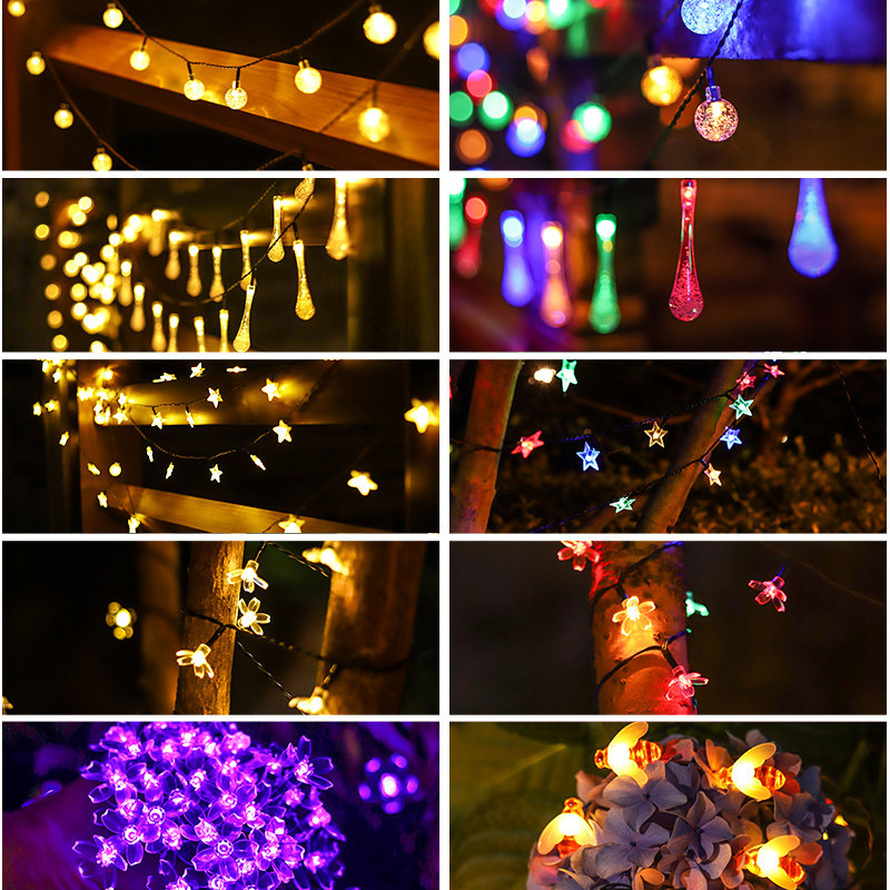 太阳能灯led树彩灯闪灯串灯满天星户外防水庭院灯花园别墅装饰灯_虎窝淘