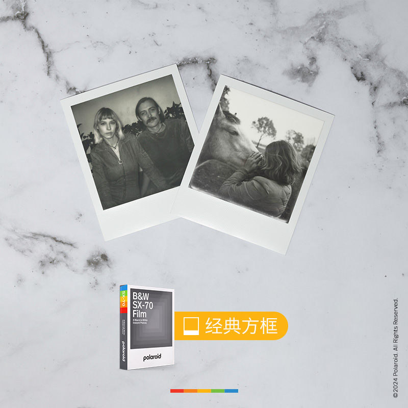 官方Polaroid宝丽来SX-70黑白胶片拍立得相机复古相纸_虎窝淘