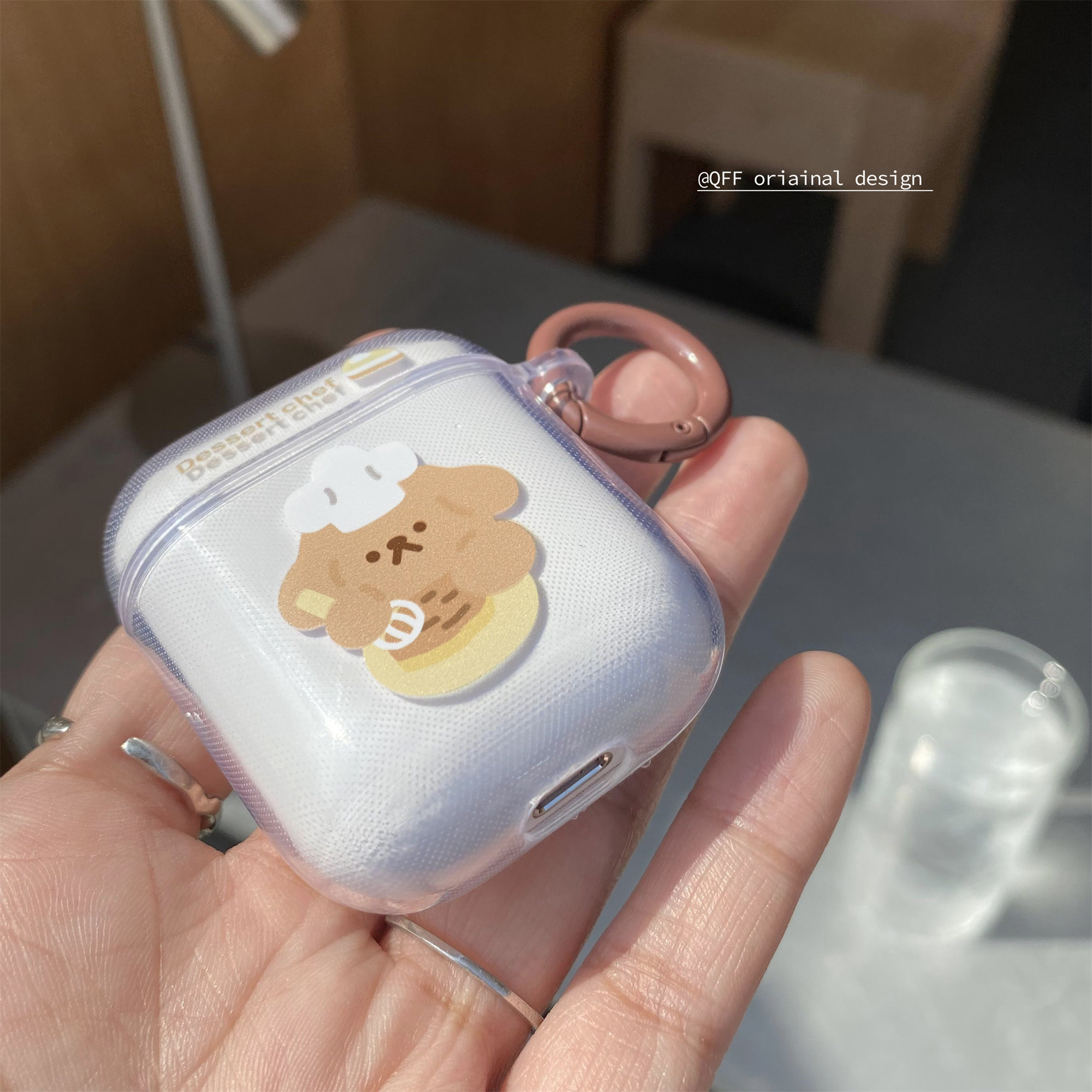 甜品师熊适用于Airpods保护套airpods2耳机套aipods二代三无线蓝牙ipods/airpod3 pro代日韩ins风个性可爱女_虎窝淘