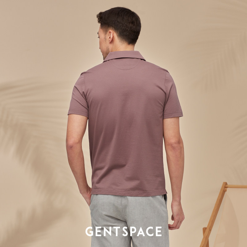 GENTSPACE春夏新品男士色商务休闲绅士短袖Polo衫_虎窝淘